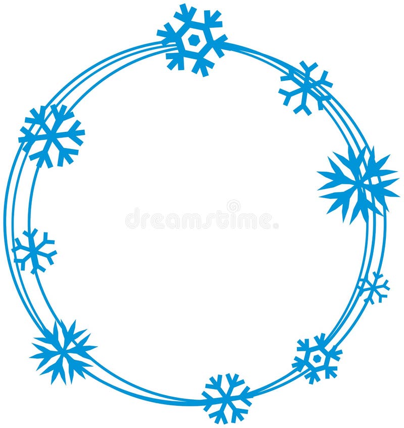 Snowflake circle design stock vector. Illustration of decor - 219310334