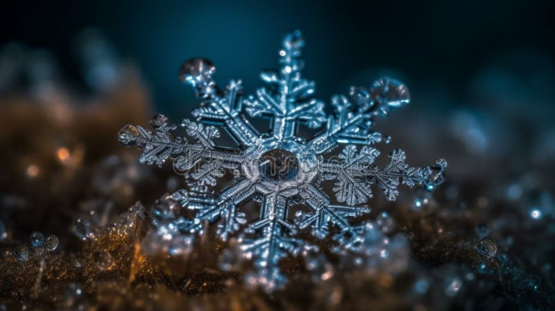 Snowflake Close Up Background for Graphic Design or PowerPoint ...