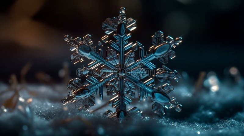 Snowflake Close Up Background for Graphic Design or PowerPoint ...