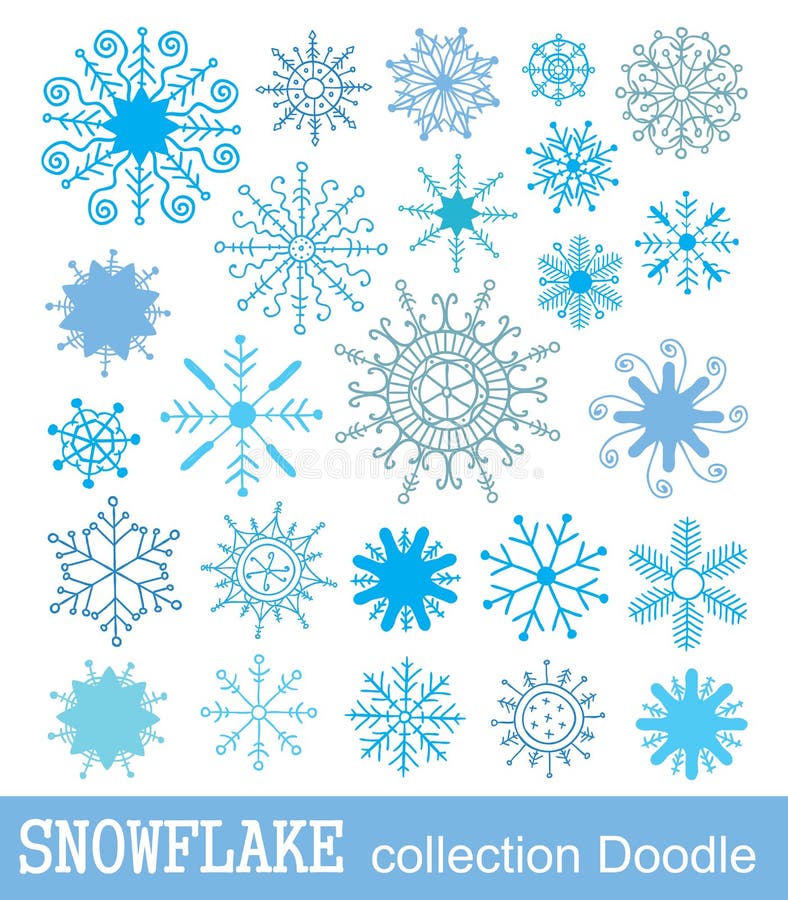 Snowflake Collection. Vector Illustration. Stock Vector - Illustration ...