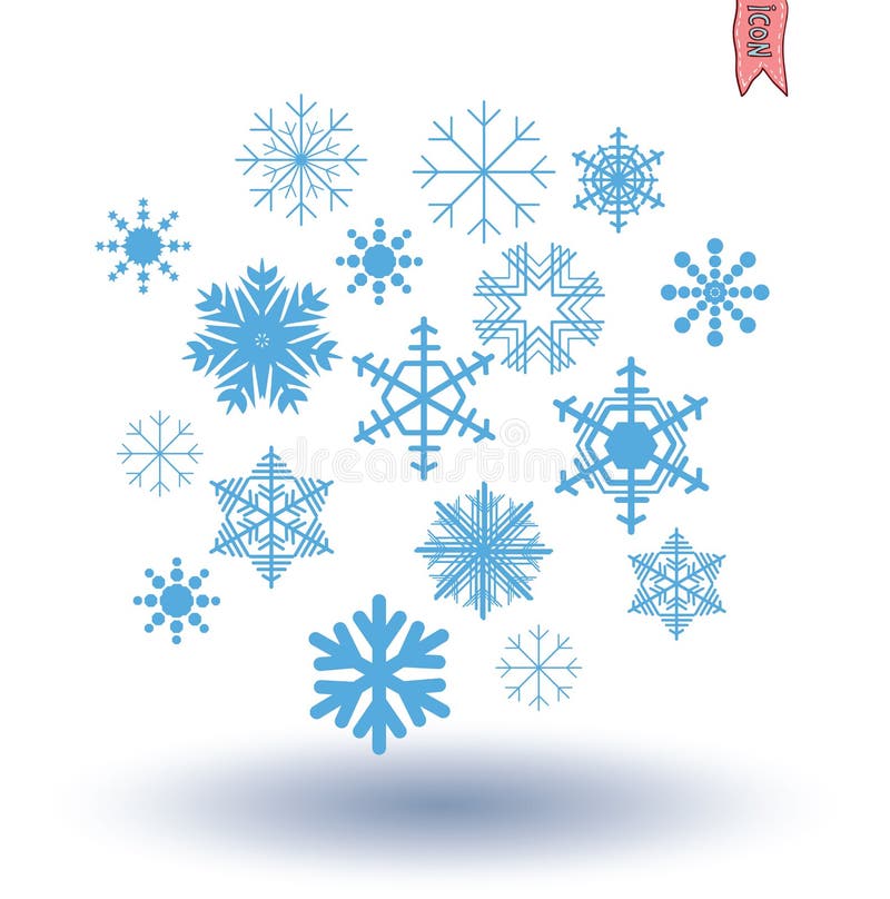 Snowflake Collection. Vector Illustration. Stock Vector - Illustration ...