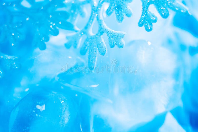 Snowflake Cool Ice Blue Macro Background Stock Photo - Image of happy ...