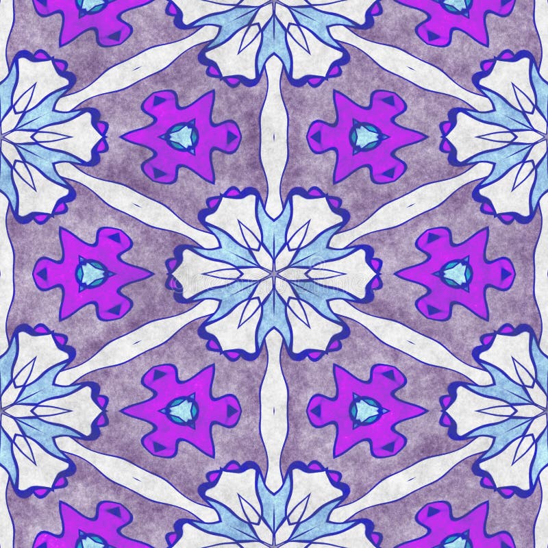 Snowflake- Crystal Background. Geometry Seamless Ornate Stock ...