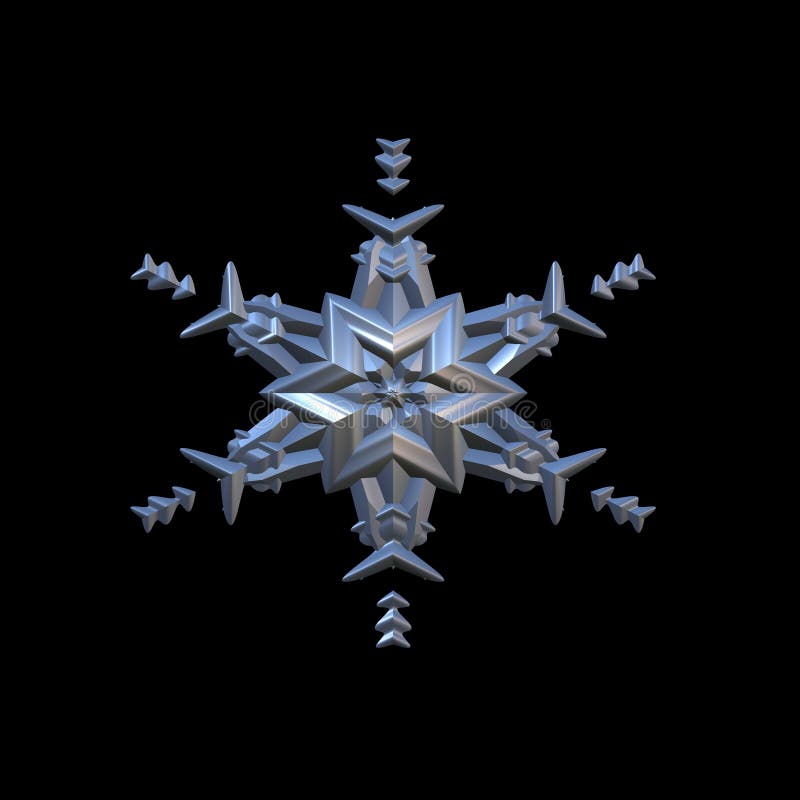 Snowflake Crystal Pattern Design Stock Illustration - Illustration of ...