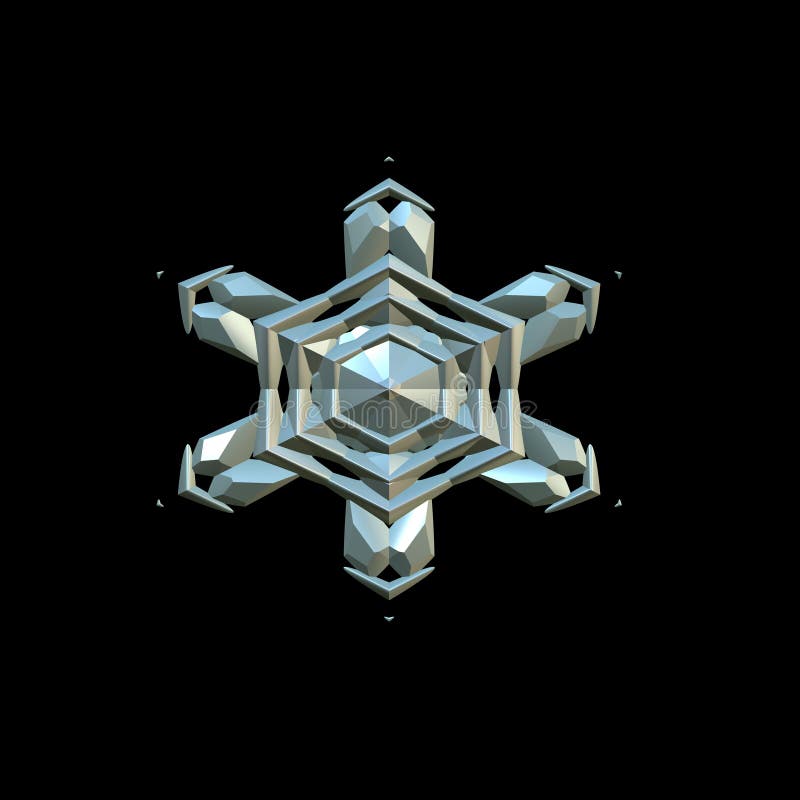Snowflake Crystal Pattern Design Stock Illustration - Illustration of ...