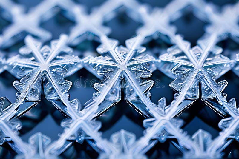 Snowflake Crystals Diverse Six Sided Crystal Structures of Indi Stock ...