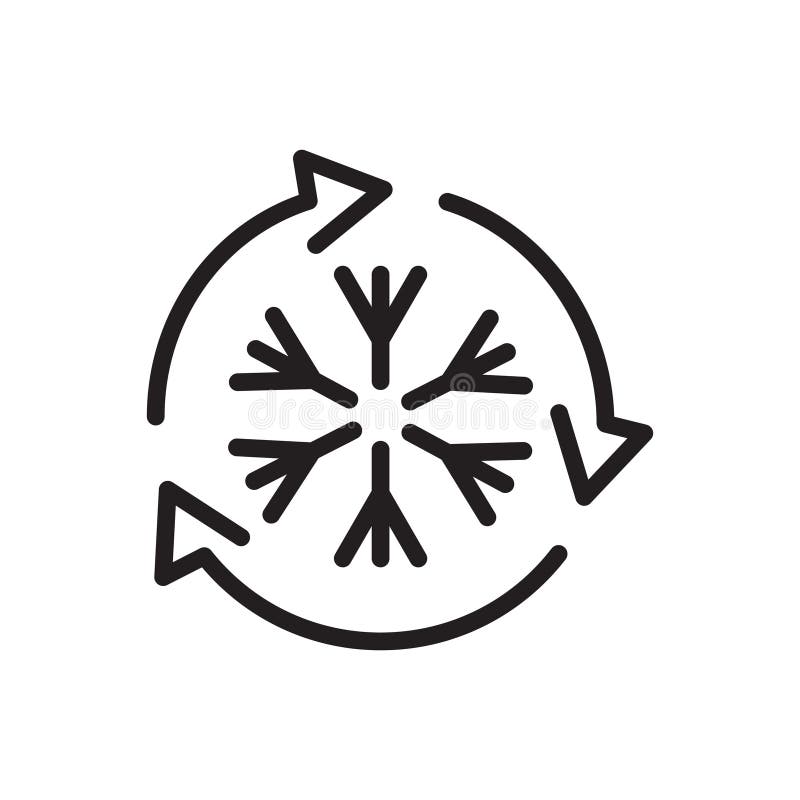 Snowflake Cycle Icon. Winter Refresh Symbol. Cold Air Circulation ...