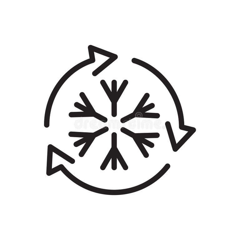 Snowflake Cycle Icon. Winter Refresh Symbol. Cold Air Circulation ...