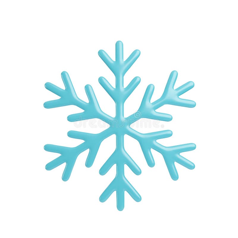 Snowflake 3d Icon. Blue Snowflake. Snow Winter. 3d Vector. Stock Vector ...