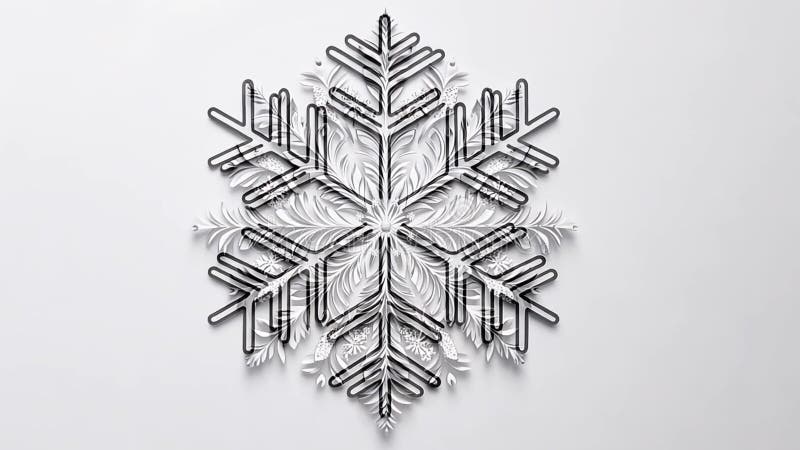 Snowflake Design Creation with Intricate Patterns in a Minimalist Style ...