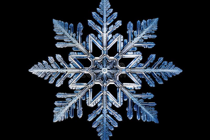 Snowflake, Displayipng Its Symmetrical Beauty Under the Lens ...