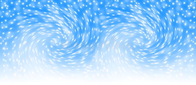 Snowflake Double Swirl, Wind Blowing Snow Stock Illustration ...
