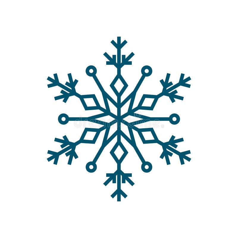 Snowflake Element Vector Flat Design Stock Vector - Illustration of ...