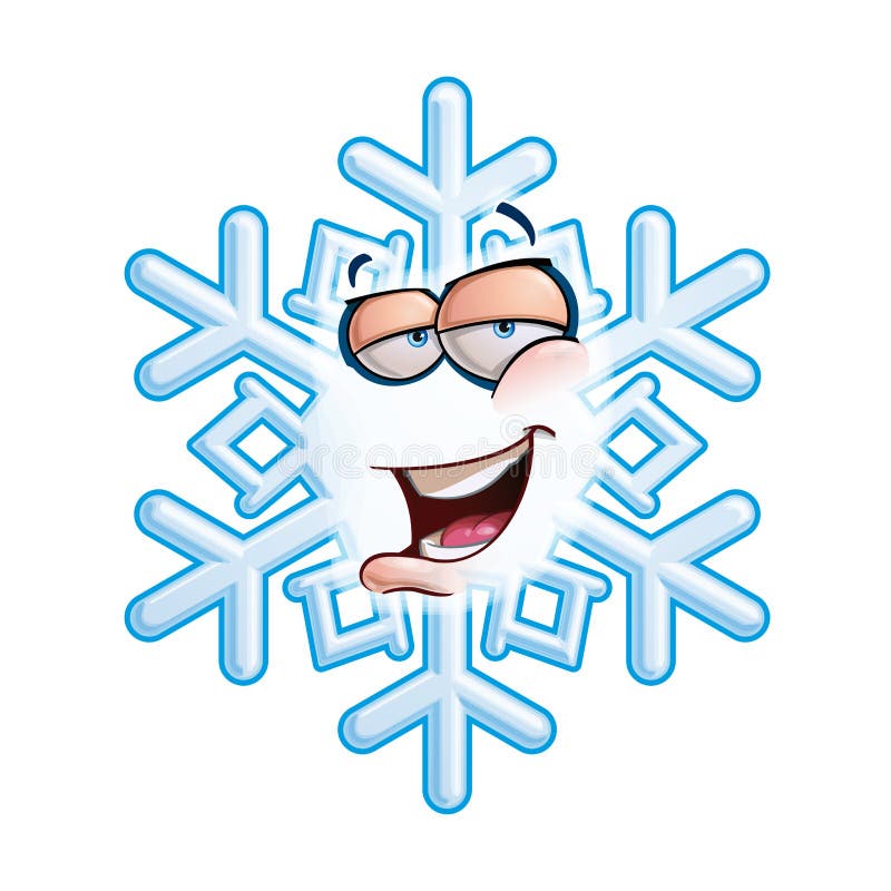 SnowFlake Emoticon - Hey You Stock Illustration - Illustration of happy ...
