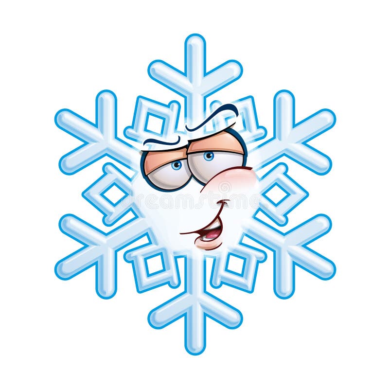 SnowFlake Emoticon - Hey You Stock Illustration - Illustration of happy ...