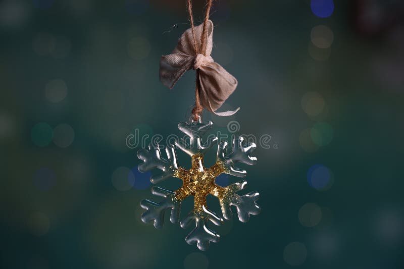 Snowflake Figurine on a Christmas Tree Stock Image - Image of character ...