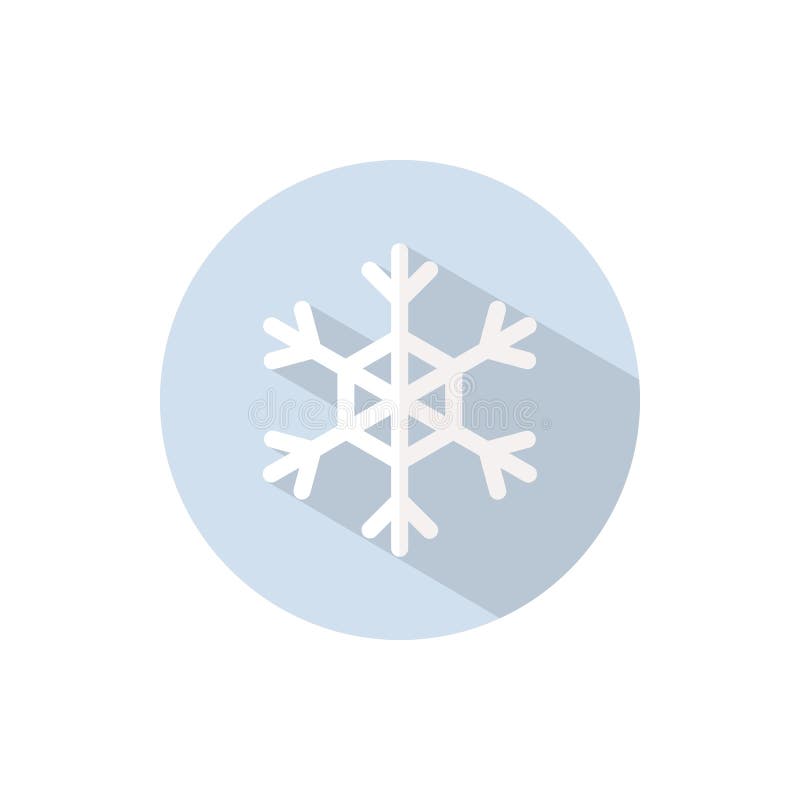Snowflake. Flat Icon on a Circle. Weather Vector Illustration Stock ...