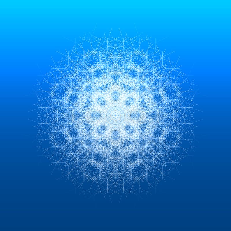 Snowflake Fractal stock illustration. Illustration of christmas - 7171521
