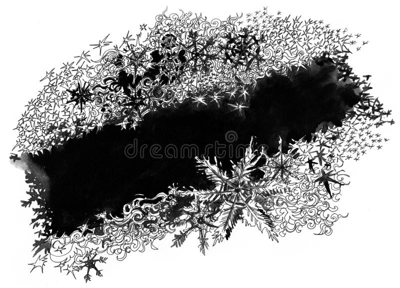 Snowflake frame stock illustration. Illustration of graphic - 23416511
