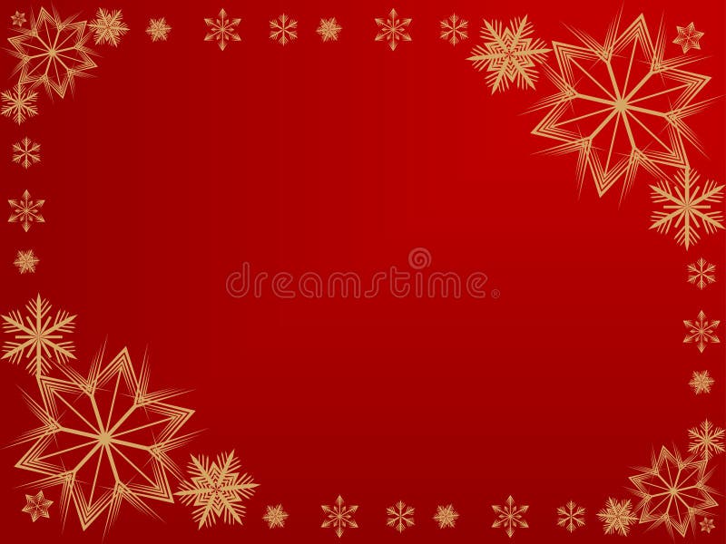 Decorative Red Christmas Frame Stock Illustration - Illustration of ...
