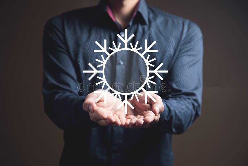 Snowflake Frame. New Year Concept Stock Image - Image of businessman ...