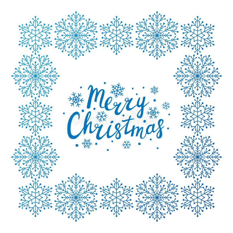 Snowflake frame stock vector. Illustration of message - 84305740
