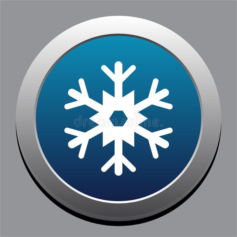 Snowflake Freeze Winter Blue White Simple Icon Stock Vector ...