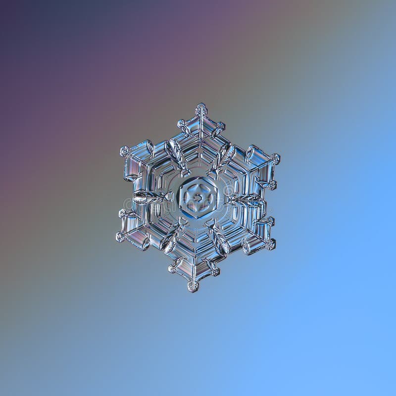 Snowflake Glittering on Smooth Gradient Background Stock Image - Image ...