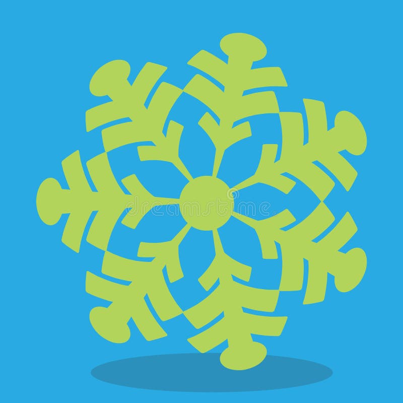 Snowflake green 05 stock vector. Illustration of vector - 197988629