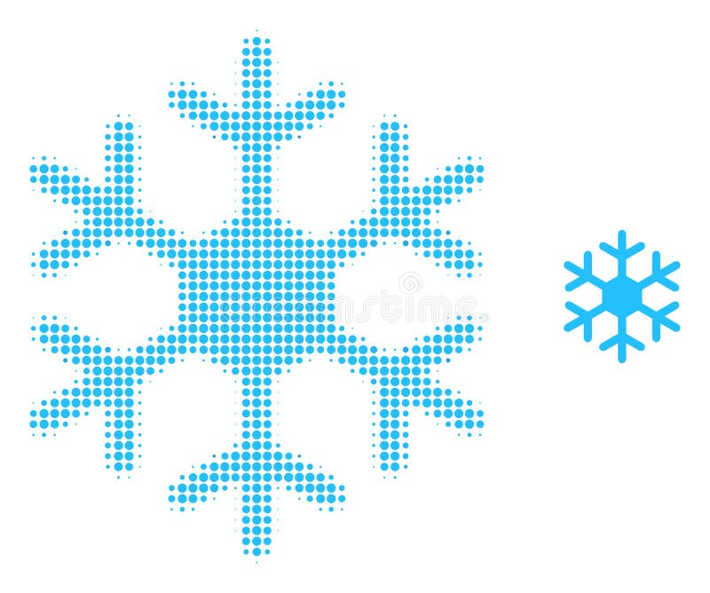 Snowflake Halftone Dot Icon Stock Vector - Illustration of element, snow: 219312334