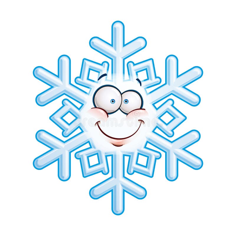 Snowflake Head - Smiley stock vector. Illustration of cold - 36396321