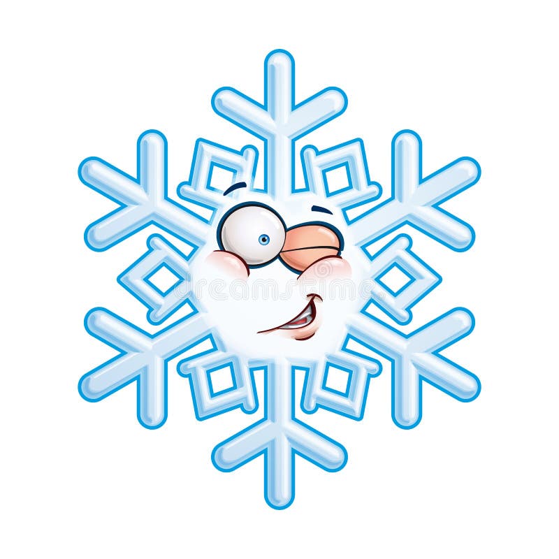Snowflake Head - Smiley stock vector. Illustration of cold - 36396321