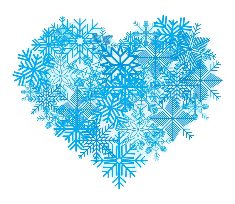 Snowflake Background Heart Stock Illustrations – 11,109 Snowflake ...