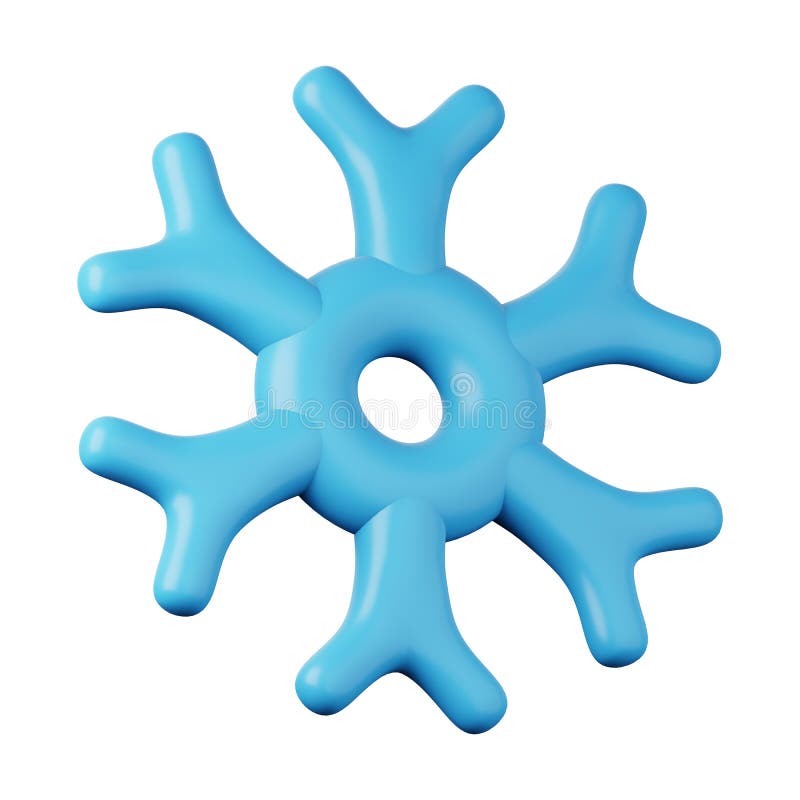 Snowflake High Quality 3D Render Illustration Icon. Stock Illustration ...