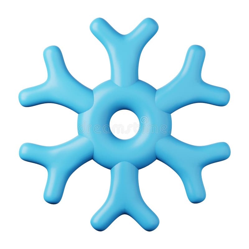 Snowflake High Quality 3D Render Illustration Icon. Stock Illustration ...