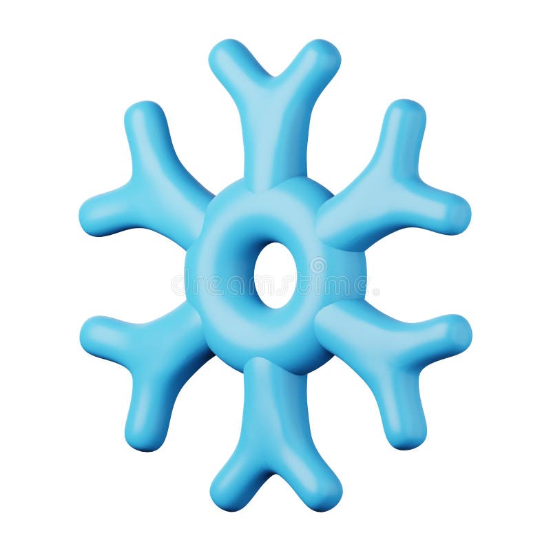 Snowflake High Quality 3D Render Illustration Icon. Stock Illustration ...