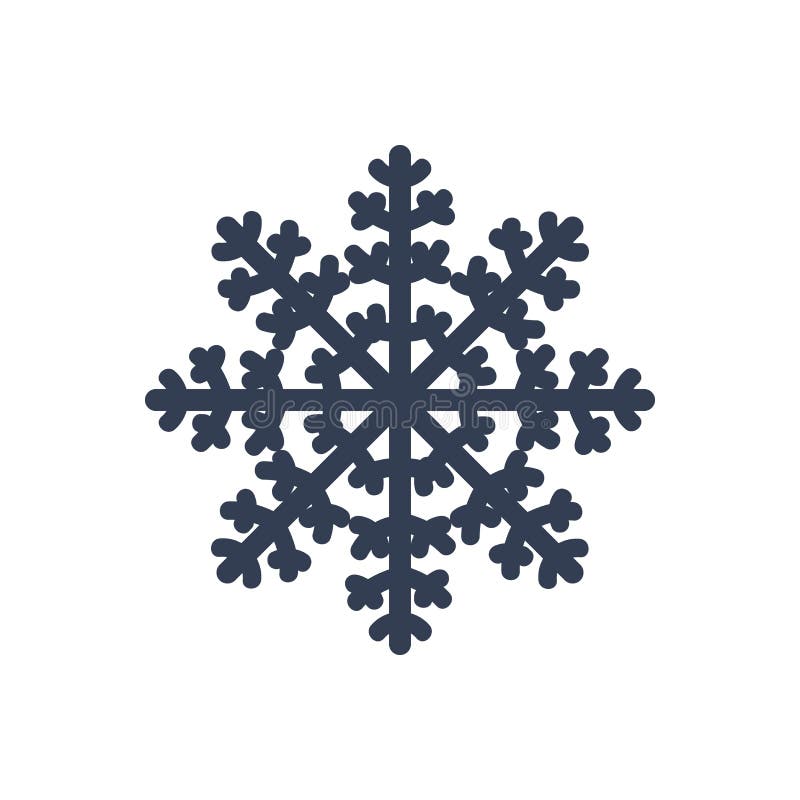 Snowflake Icon. Black Silhouette Snow Flake Sign, Isolated on White ... Snowflake Icon. Black Silhouette Snow Flake Sign, Isolated on White ...