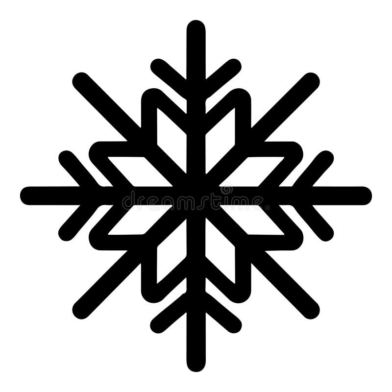 Snowflake Icon Black Vector Design Stock Vector - Illustration of ...