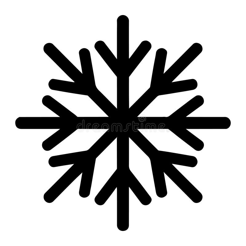 Snowflake Icon Black Vector Design Stock Vector - Illustration of ...