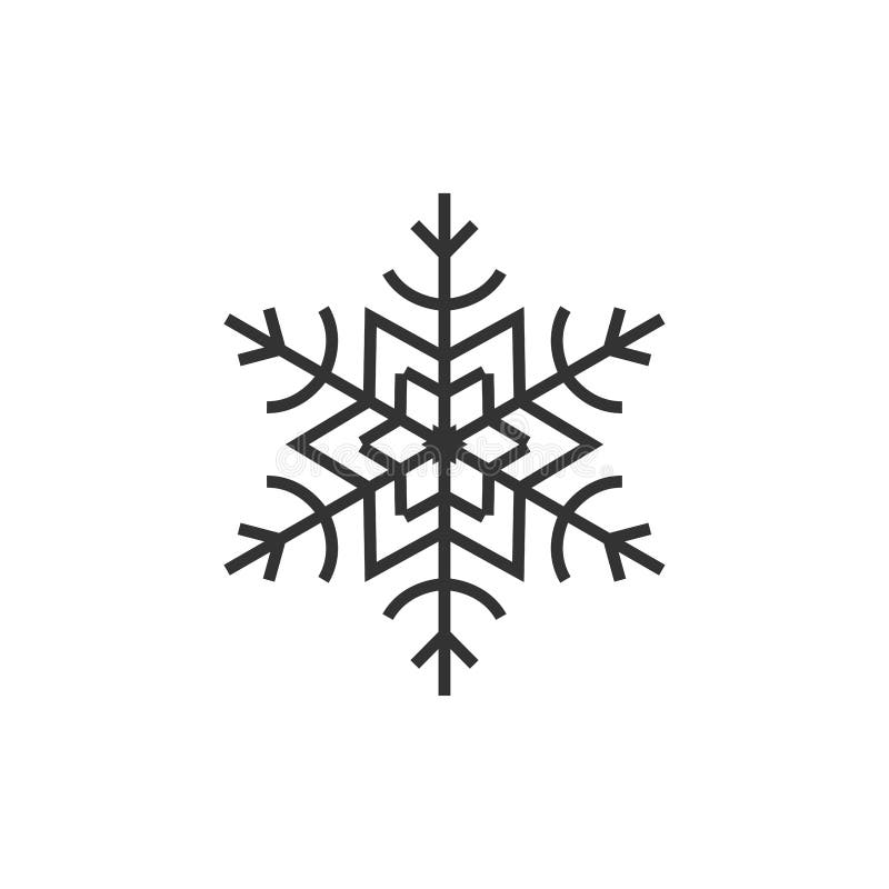 Snowflake Icon. Black Winter Snowflake Icon. Christmas Icon. Vector ...