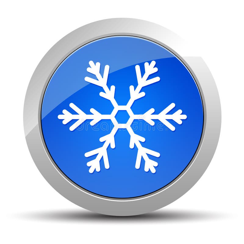 Snowflake Icon Blue Round Button Illustration Stock Illustration ...