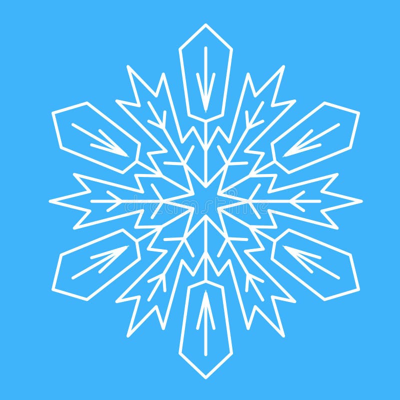 Snowflake Icon, Christmas Decoration. White Snowflake for Design ...