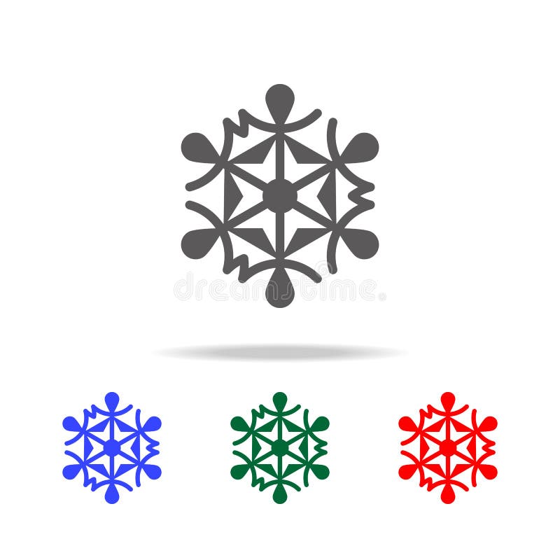 Snowflake Icon. Elements in Multi Colored Icons for Mobile Concept and ...