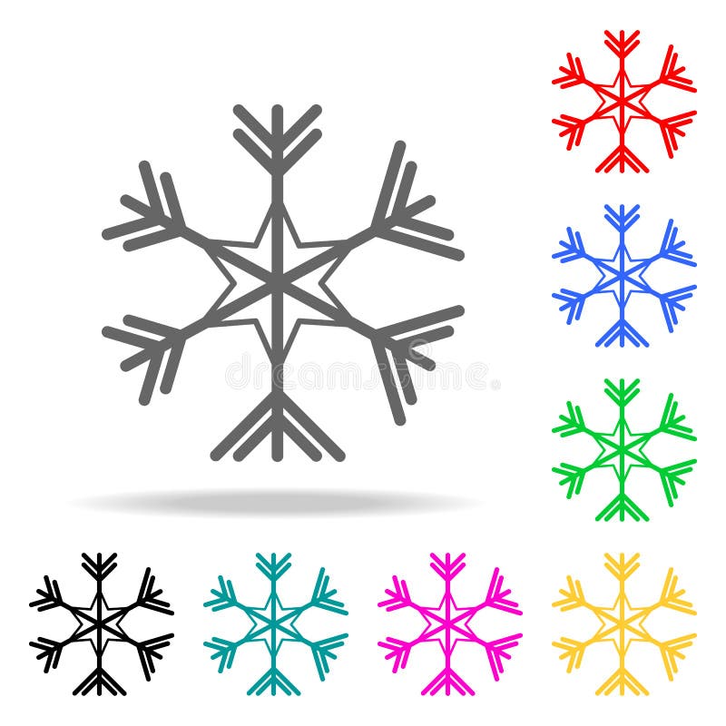 Snowflake Icon. Elements in Multi Colored Icons for Mobile Concept and ...