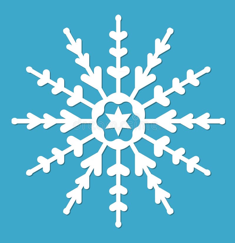 Snowflake. Icon Flat Style. Design Elements. Vector Illustration Stock ...