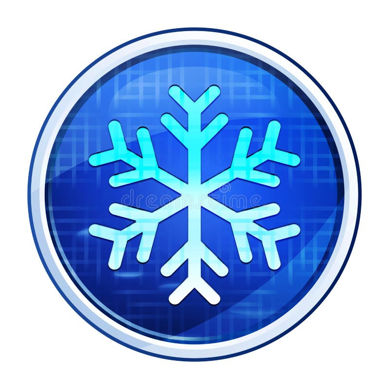 Snowflake Icon Futuristic Blue Round Button Vector Illustration Stock ...