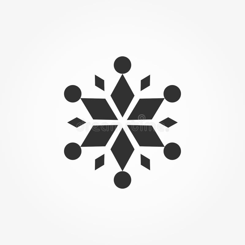 Snowflake Icon Geometric Shape Stock Vector - Illustration of shape ...
