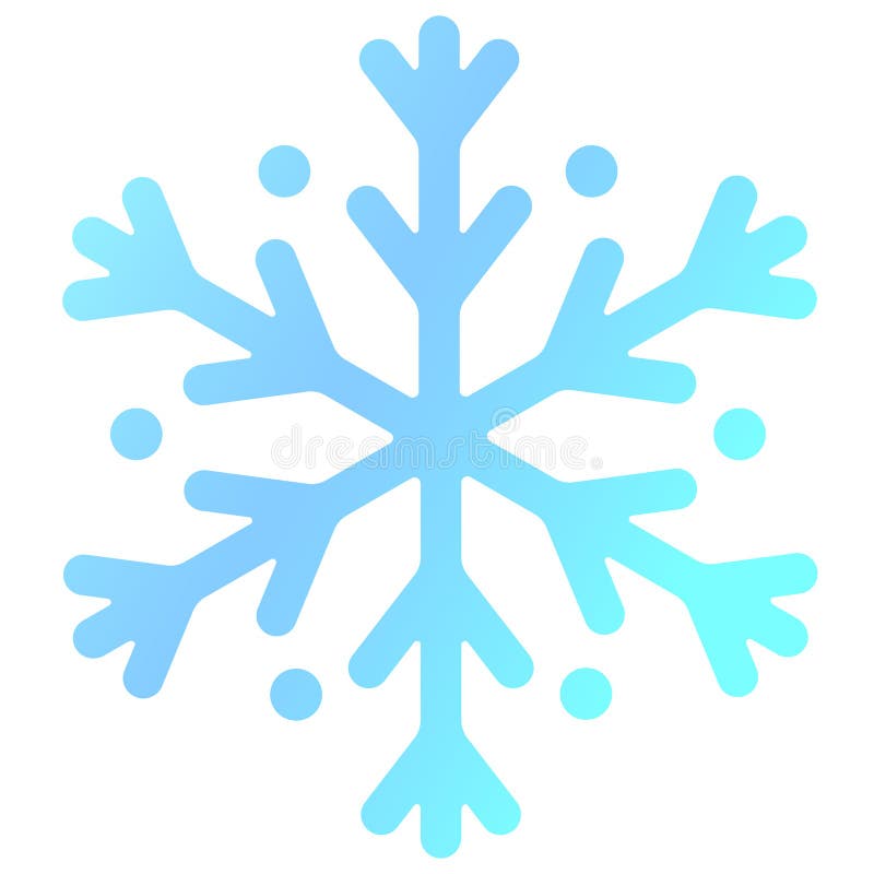 Snowflake Icon Graphic. a Beautiful Blue Snowflake with a Gradient ...