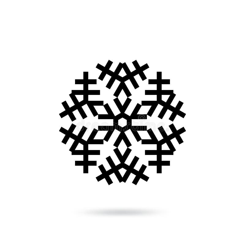 Snowflake Flat Icon Isolated Stock Vector - Illustration of cute ...