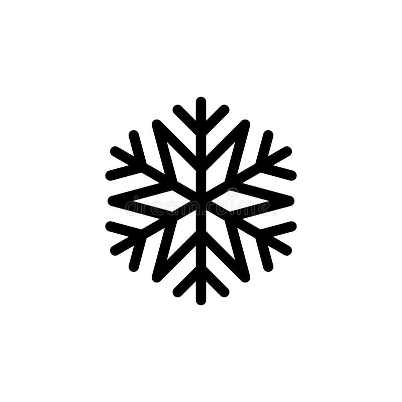 Snowflake Icon Isolated on White Background. Snow Icon Vector Stock ...